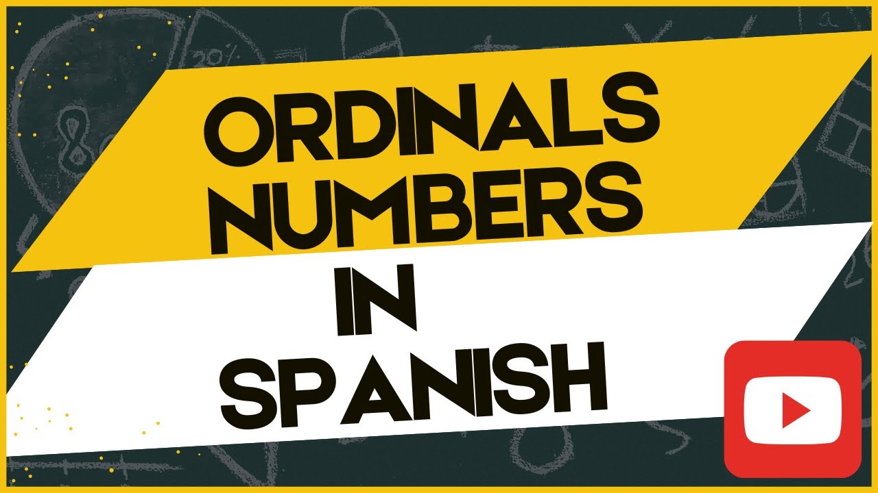 Ordinal numbers in spanish |in english| #spanish #español #learnspanish ...