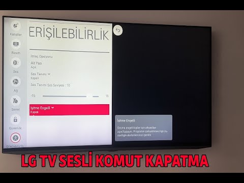 LG TELEVİZYON SESLİ KOMUT KAPATMA NASIL YAPILIR ?
