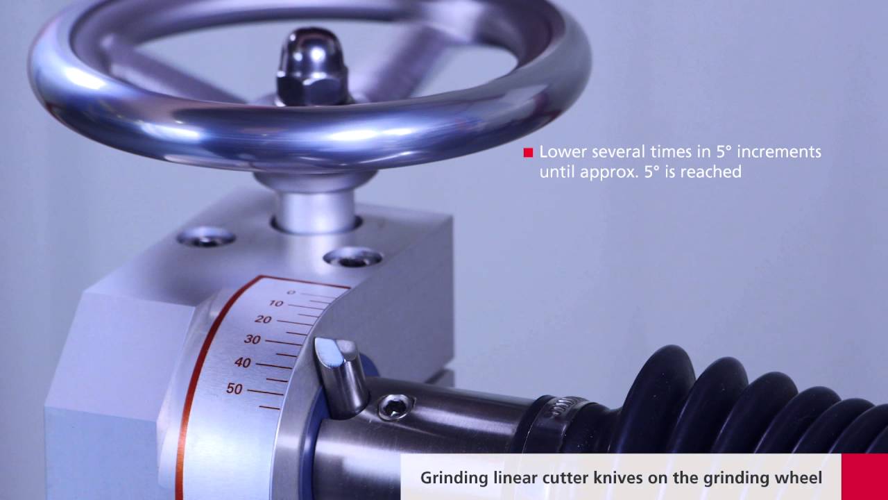 S 200 – Grinding linear cutter knives on the grinding wheel - YouTube
