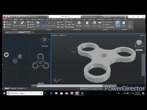 Spigit spinner 3d made in autocad - YouTube