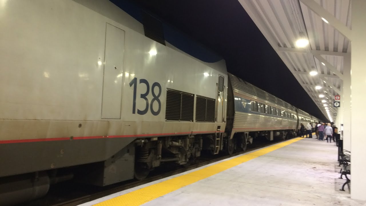 Amtrak palmetto 89 departing the new Charleston station [HD] - YouTube
