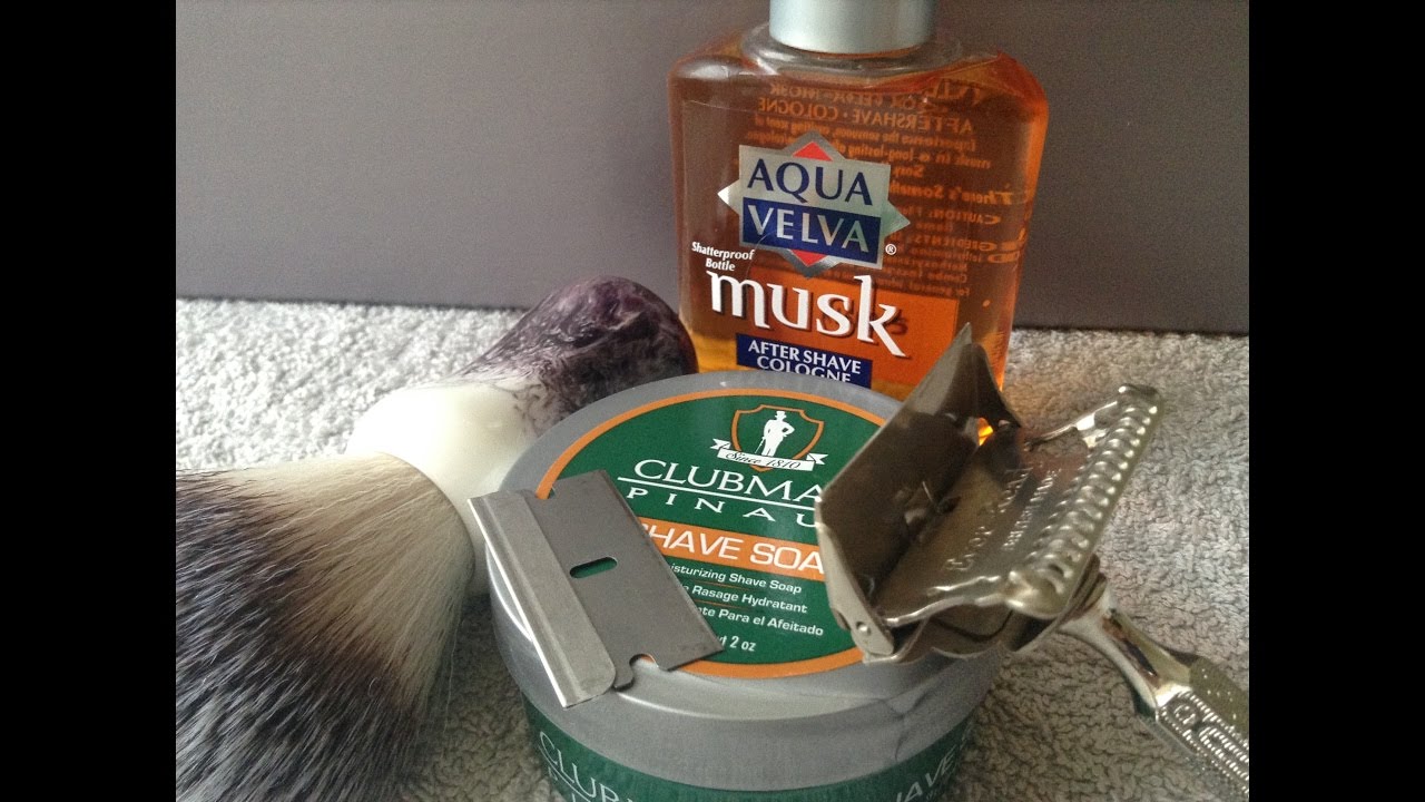 Eveready 1912 Razor,Pinaud Clubman Soap,Aqua Velva Musk - YouTube