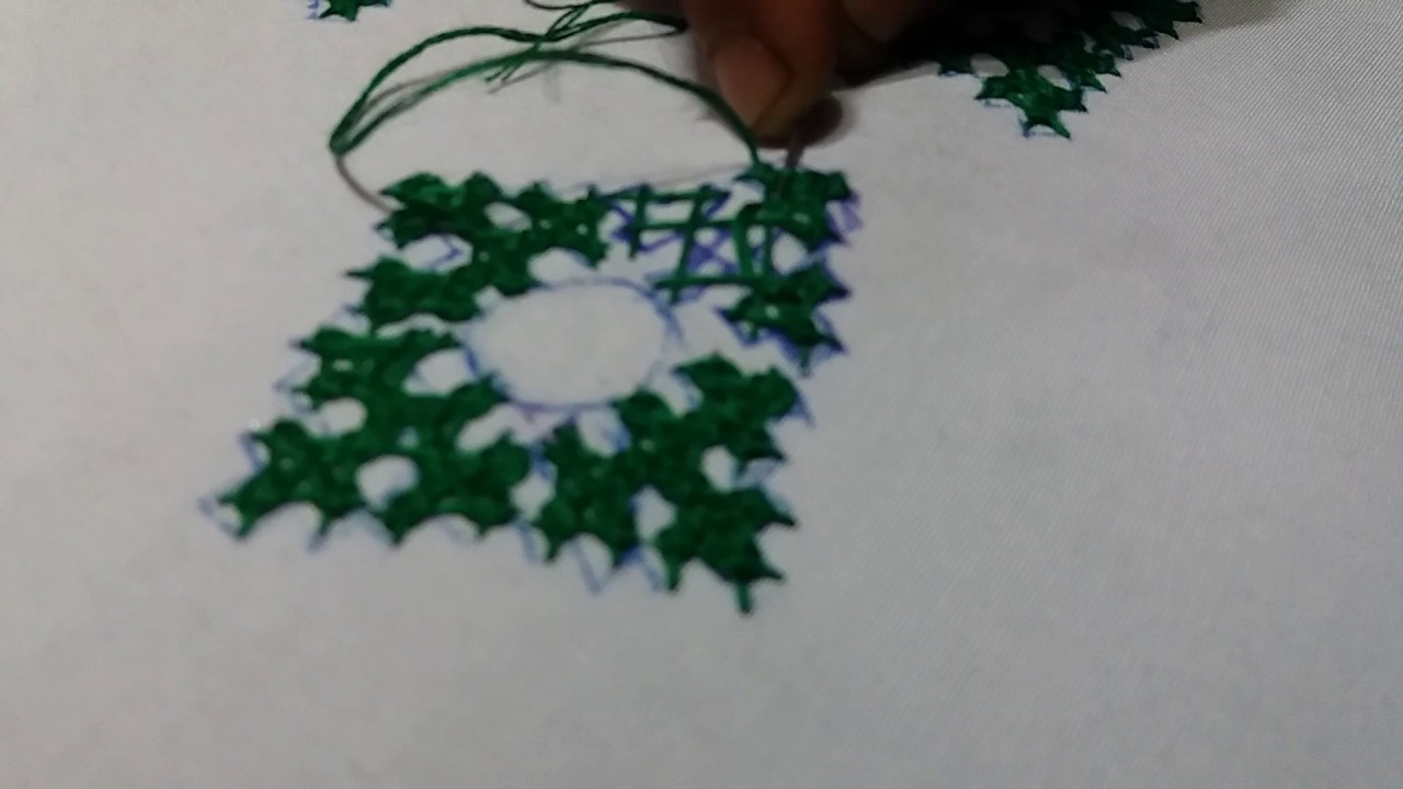 Hand Embroidery Designs | Net stitch design for cushion cover | Stitch ...