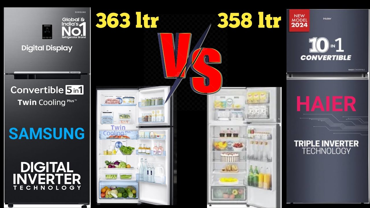 Samsung 363 ltr VS Haier 358 ltr Double door refrigerator comparison ...