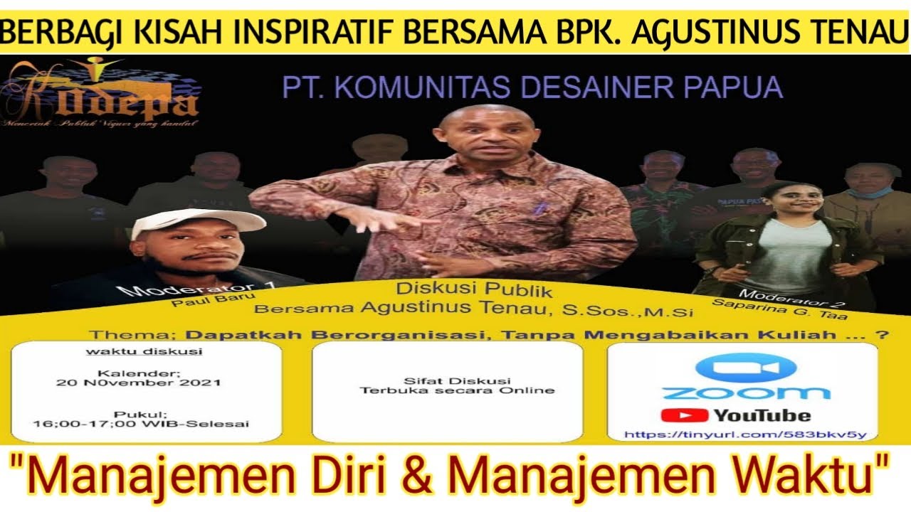 Bincang Inspiratif Bersama Bapak Agustinus Tenau - YouTube