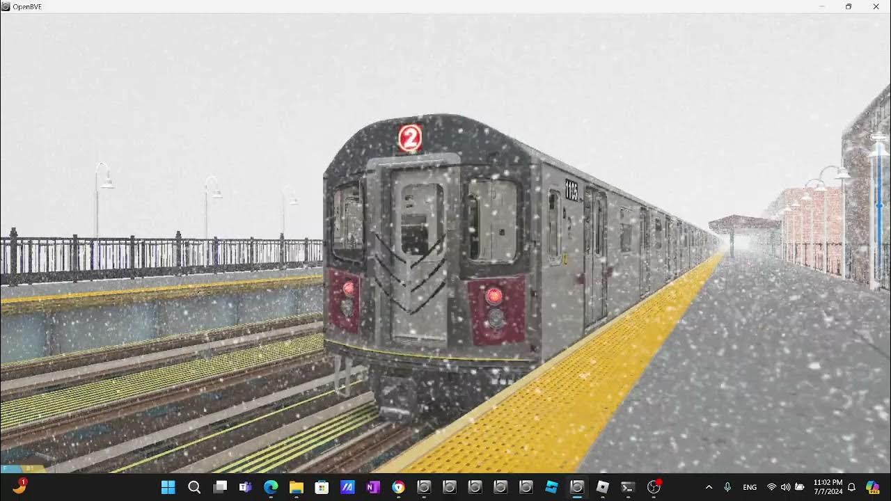 Openbve R142 2 Train Arriving & Departing at Nereid Avenue 238th Street - YouTube