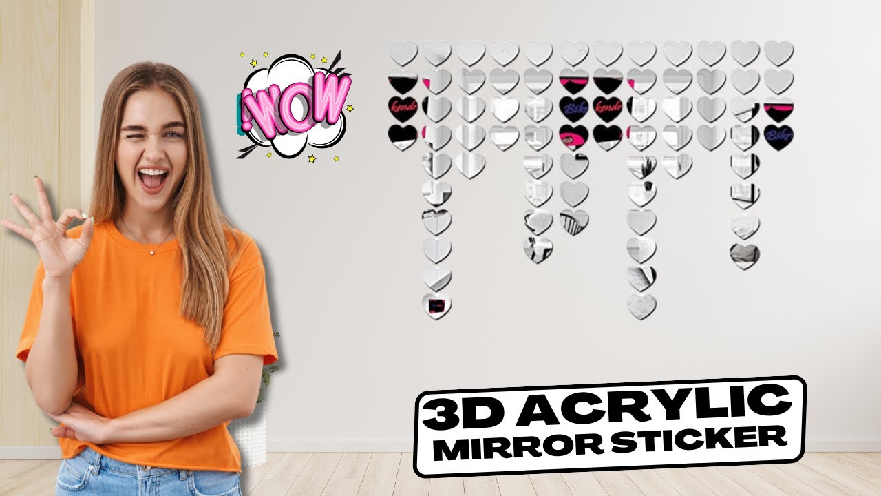 3D Mirror Stickers For Home Decoration | 3D Acrylic Mirror Sticker ...