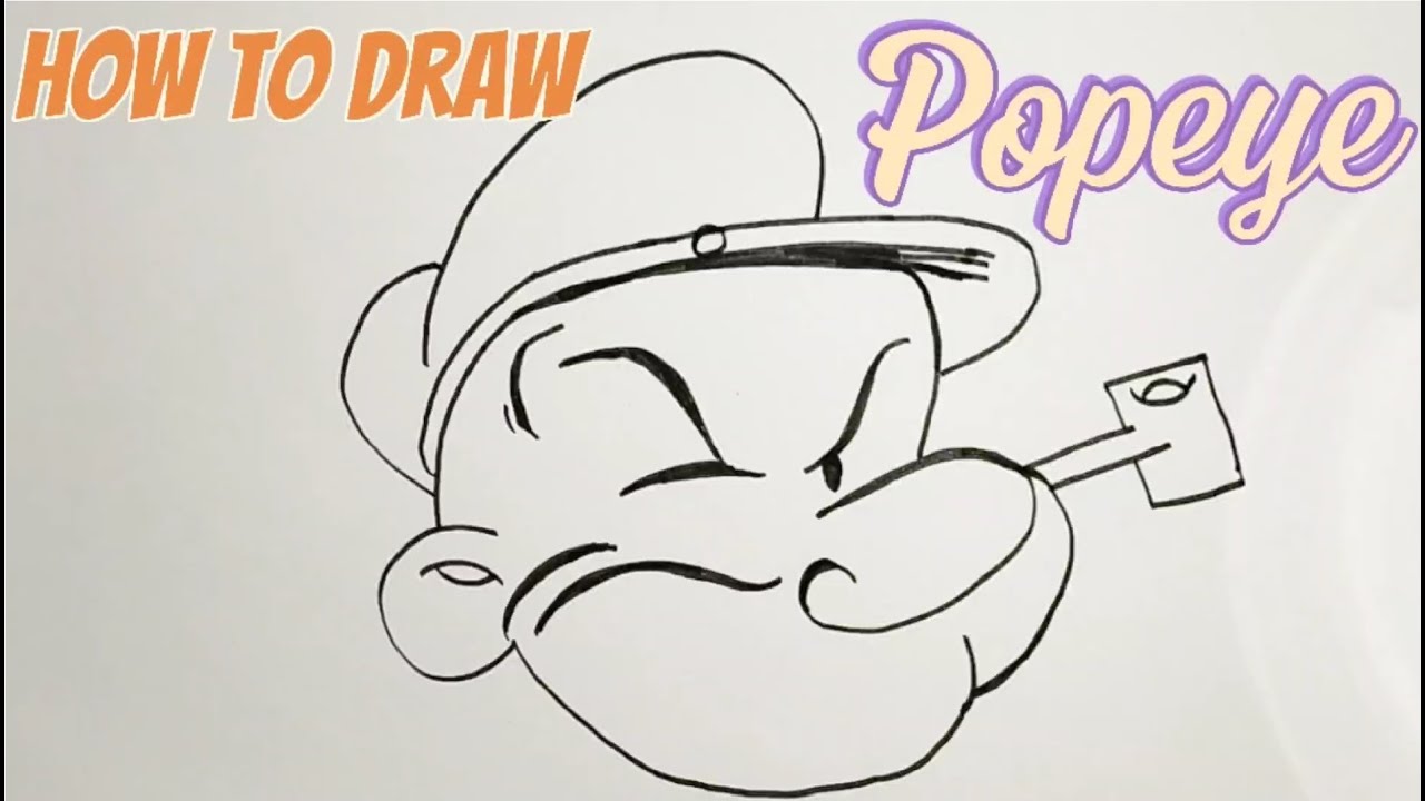 UPS!!! HOW TO DRAW POPEYE EASY - YouTube