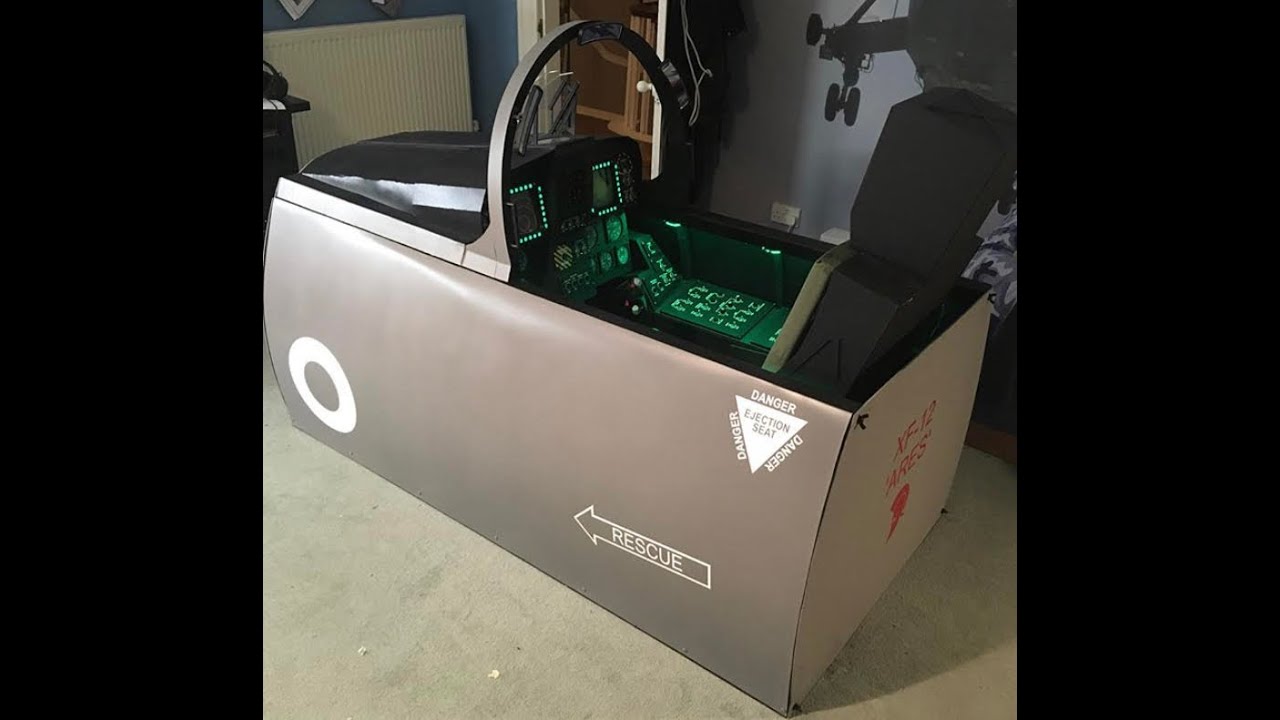 FIGHTER JET Flight Simulator Cockpit - YouTube