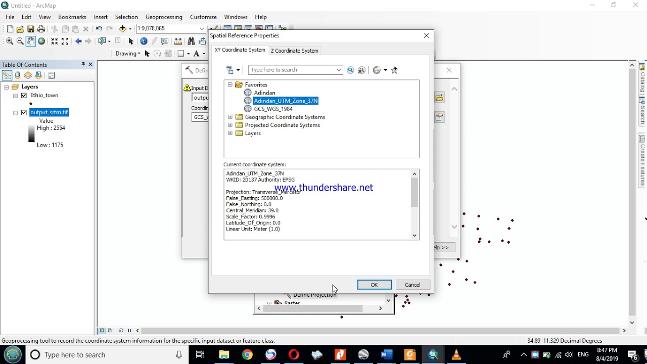 How to correct projection in ArcGIS - YouTube