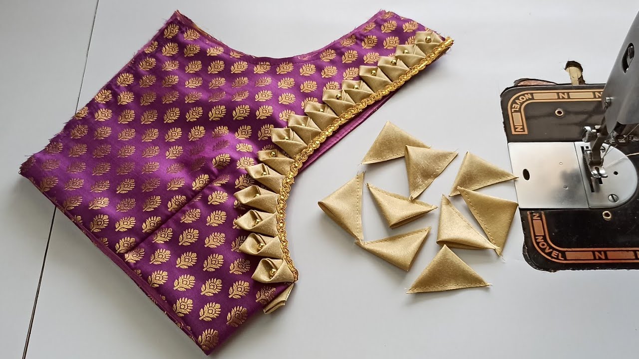 Model Blouse Design Back Neck | Back Neck Blouse Design Cutting And ...