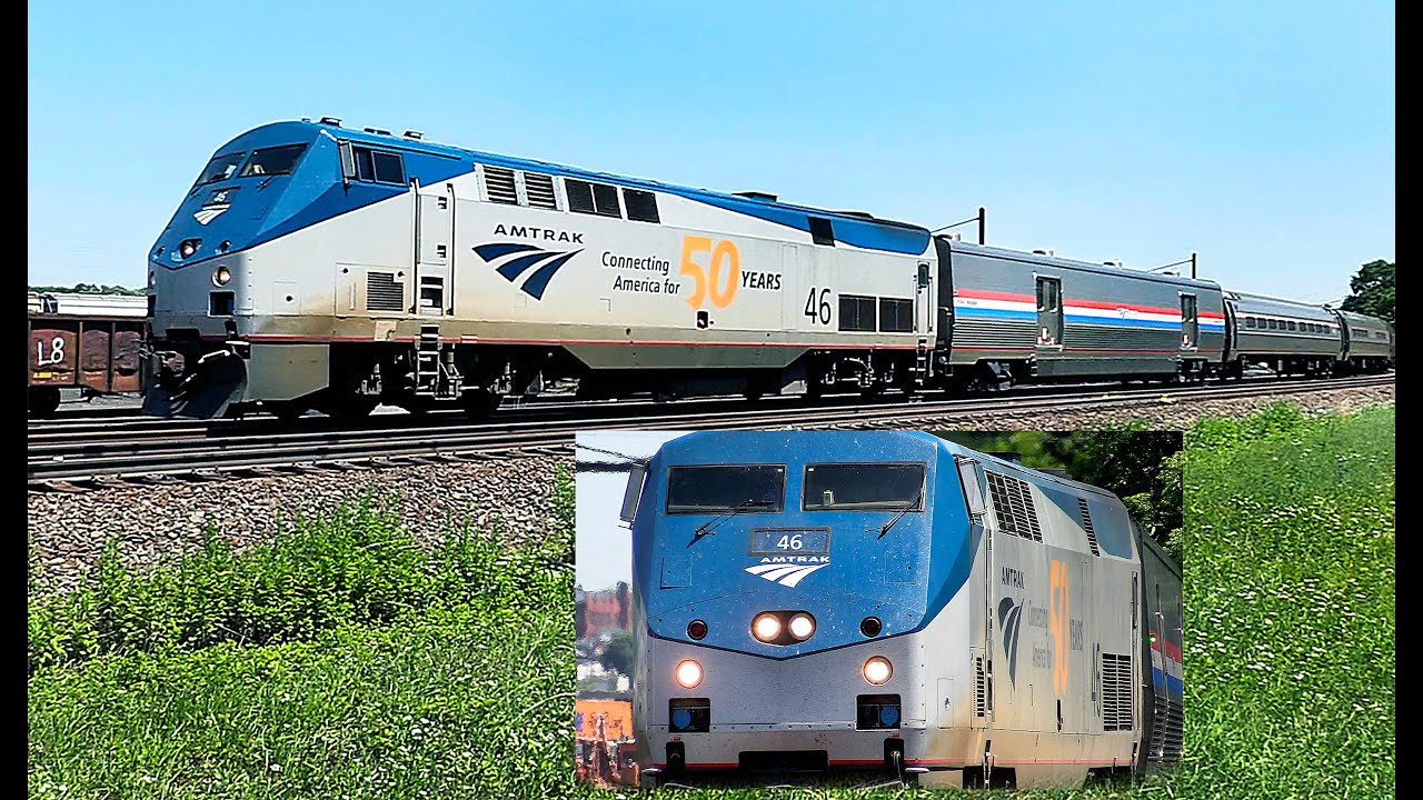 Amtrak Train 50th Anniversary Unit Passenger Train 146, Harrisburg, Pa ...