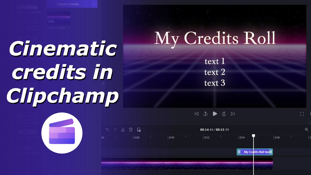 Add cinematic credits roll to video in Clipchamp - YouTube