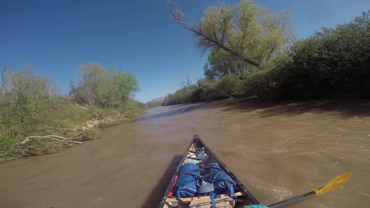 Gila River Winkelman to Kelvin #23 - Solo Canoe Trip - YouTube