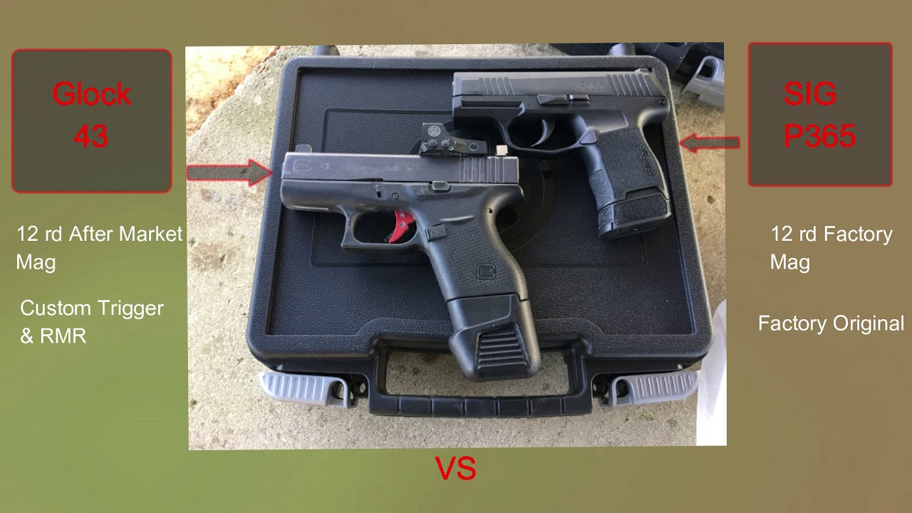glock 43 v sig p365 - YouTube