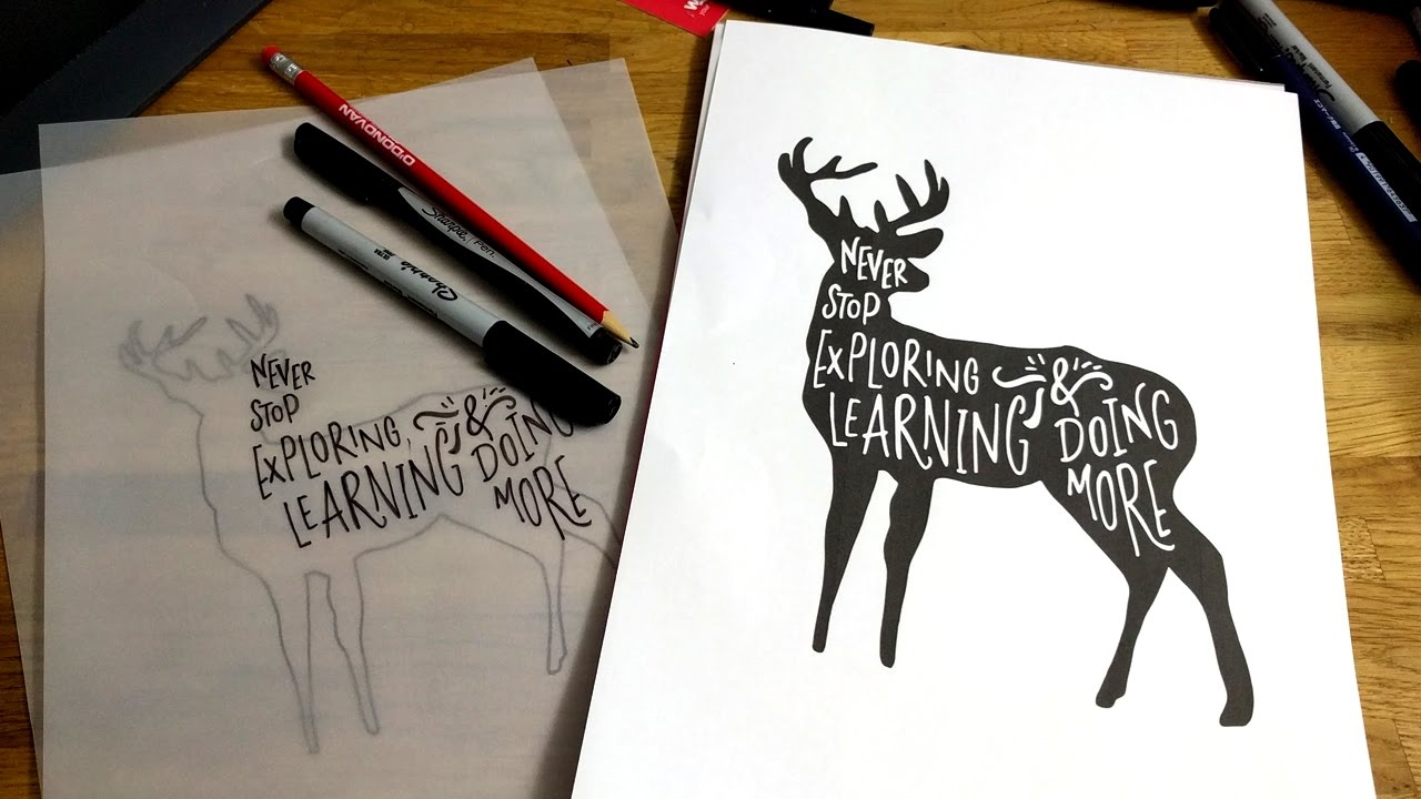 How to DRAW HAND LETTERING inside an OBJECT - Tutorial - YouTube