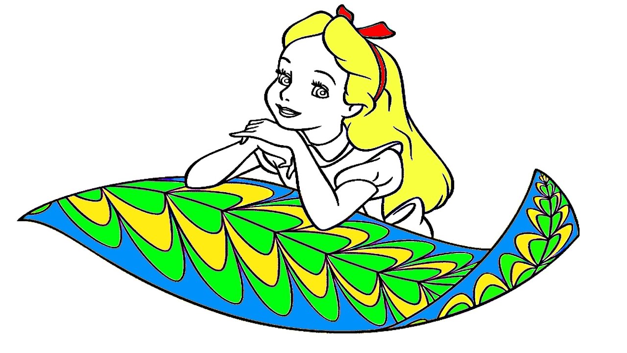 Alice in Wonderland Drawing - How to Draw Alice from Alice in ...