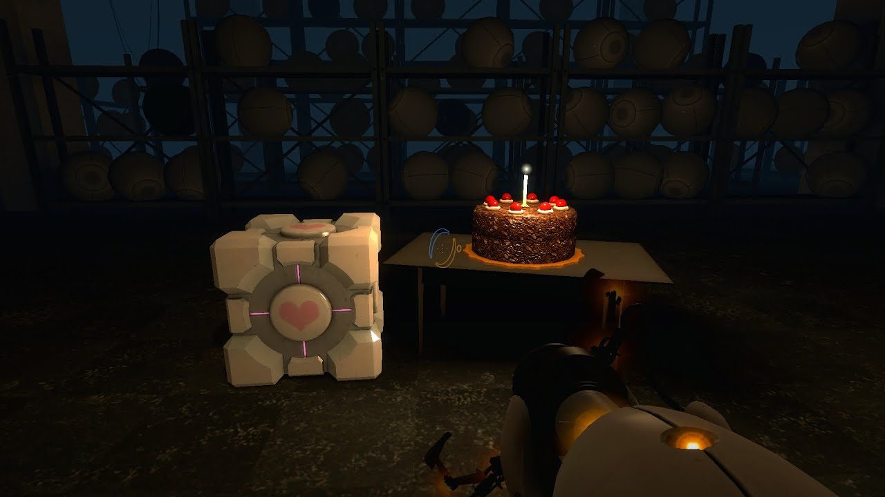 Portal 1 final scene- THE CAKE IS REAL! - YouTube