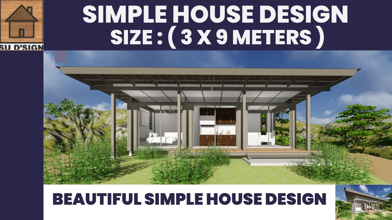 🏠Beautiful Simple House Idea | Simpel House Design | Tiny House | 3x9 ...