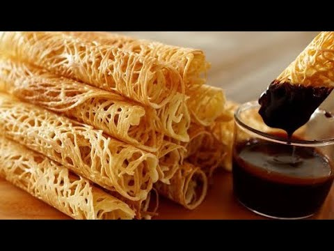 Super Crispy | Cobweb egg roll biscuits | Pancake biscuits delicious ...