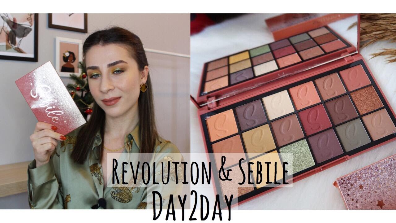 REVOLUTION SEBİLE DAY2DAY palet inceleme/makyaj - YouTube