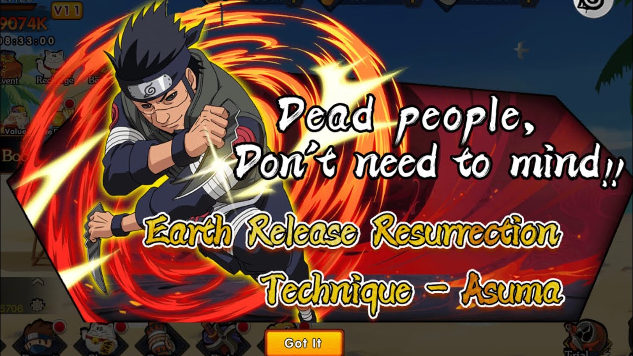 Earth Release Resurrection Technique - Asuma Event - YouTube