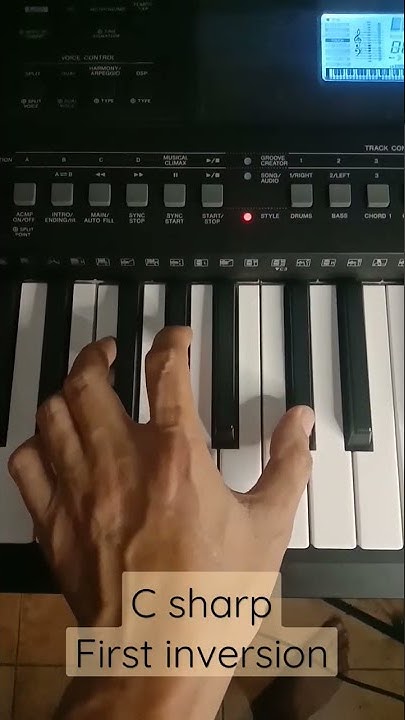 Keyboard C sharp chord, Key of C-sharp, C# chord - YouTube