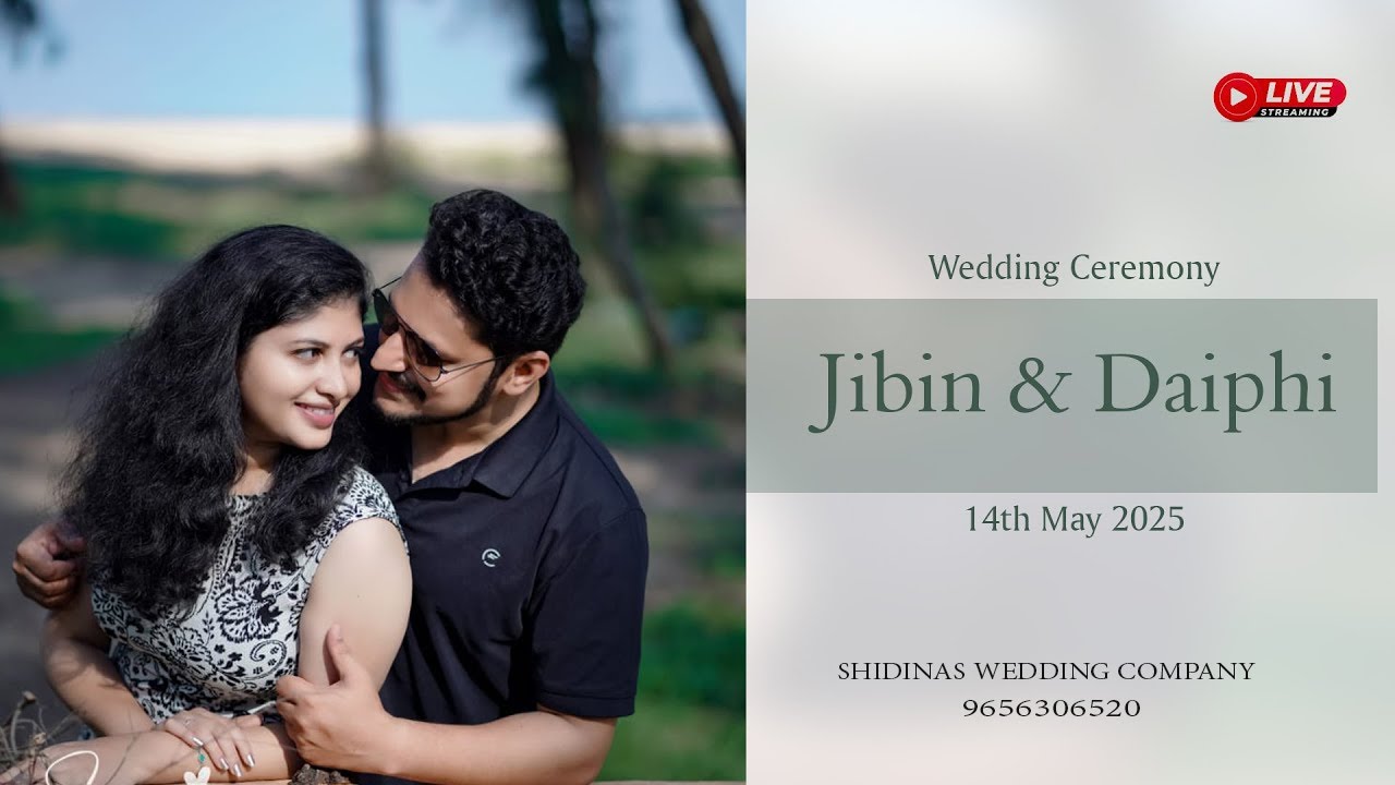 WATCH WEDDING LIVE - JIBIN & DAIPHI - YouTube