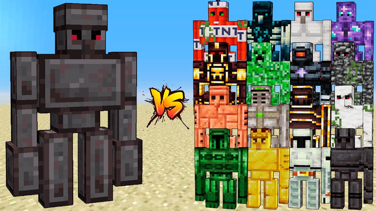 Netherite Golem vs Golem Family | Extra Golem and All Golems - Fight ...