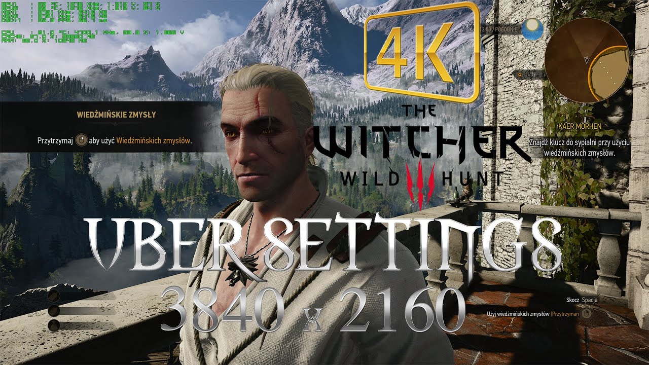 Witcher 3 UBER settings in 4K resolution + fps count | PC ultra - YouTube