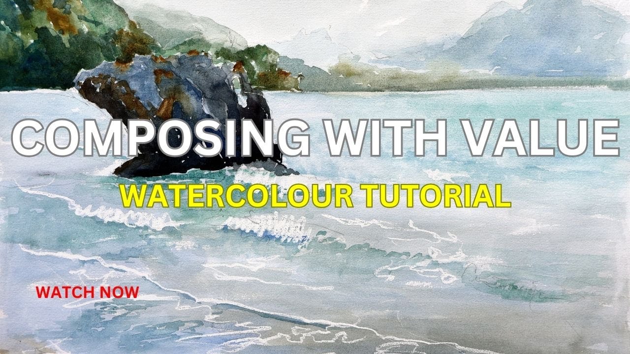 HOW TO: Compose with VALUE: Watercolor Tutorial - YouTube