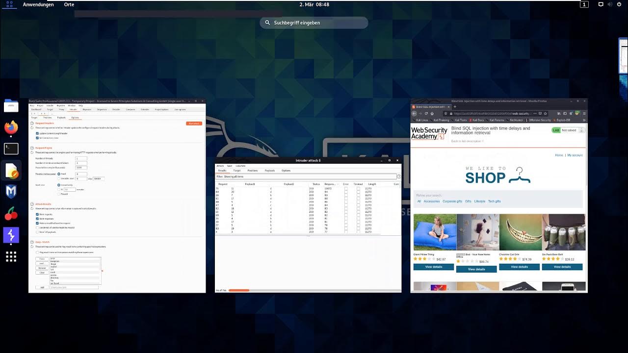 Blind SQL injection with time delays and information retrieval (Video ...