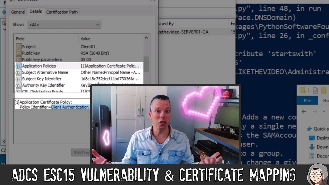 ED104 - ADCS ESC15 Vulnerability & Certificate Mapping - YouTube
