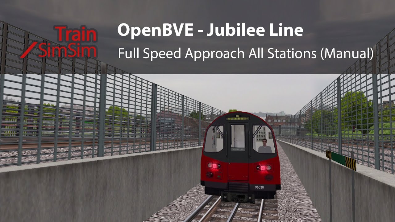 OpenBVE Jubilee Line | Full Speed Approach into All Stations - YouTube