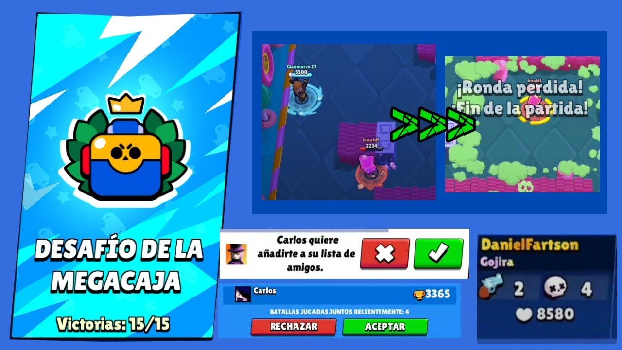 EL ATAQUE DE LOS RANDOMS EN EL DESAFÍO DE LA MEGACAJA - BRAWL STARS ...