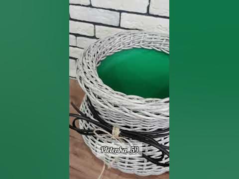 Кашпо для сада из ротанга "горшочек счастья" - YouTube