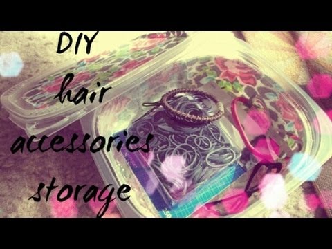 DIY hair accessories storage - YouTube