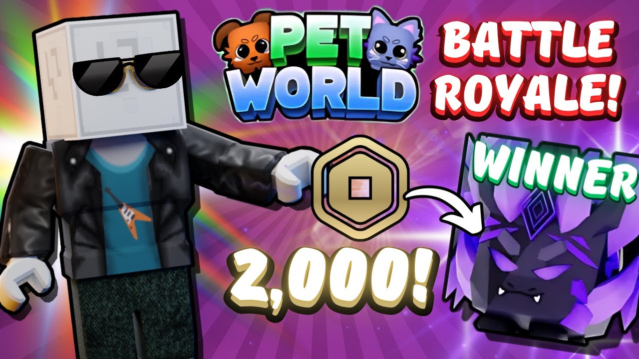 Giving A Viewer $2,000 Robux! [Pet World Battle Royale] - YouTube