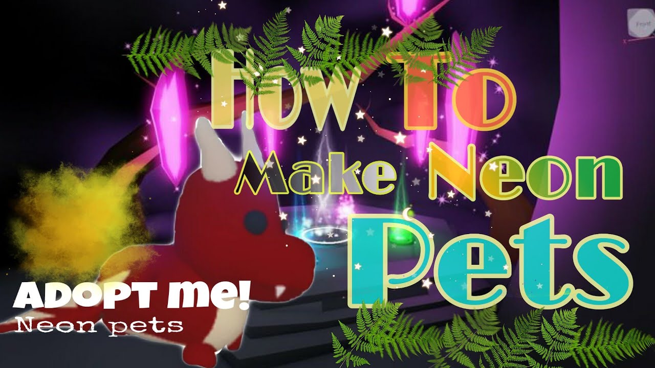 How to make neon pets in Adopt Me - YouTube