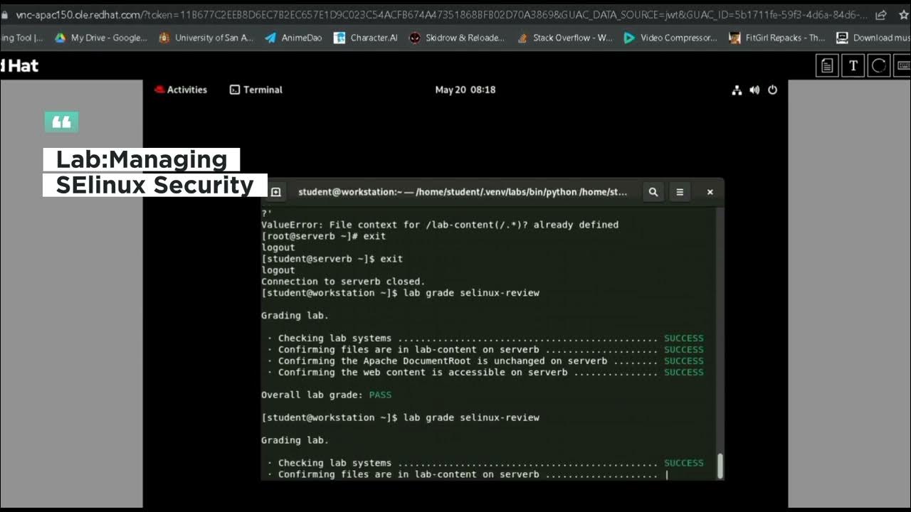 Module 7 Managing Selinux Security And Managing Basic Storage Youtube