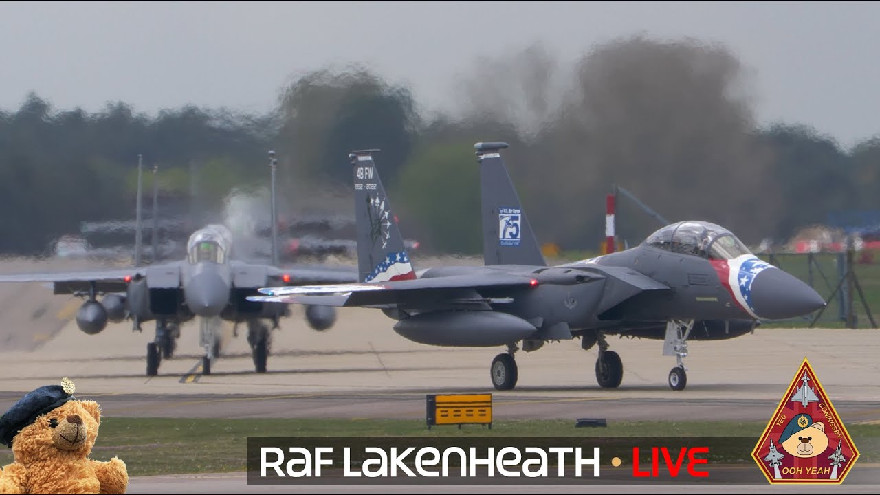 LIVE SHOW USAF 48TH FIGHTER WING RAF LAKENHEATH • F15E STRIKE EAGLE ...