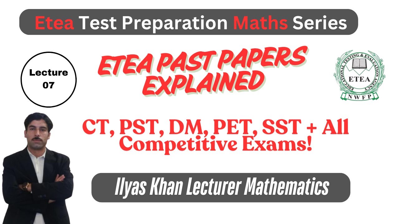 ETEA Maths Test Preparation for PST, CT, SST, PET, DM Exam Strategy for ...