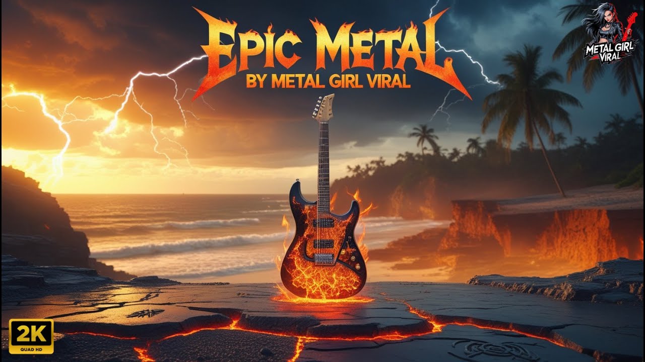 [4 Hours] 🎸 Epic Metal Instrumentals for Summer Vibes | Metal Girl ...
