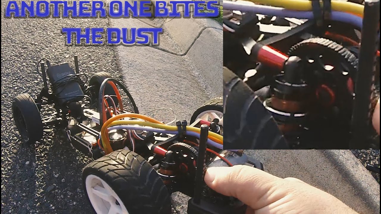 FWD No Prep RC Drag Car first run **stripped another gear** first 4k ...