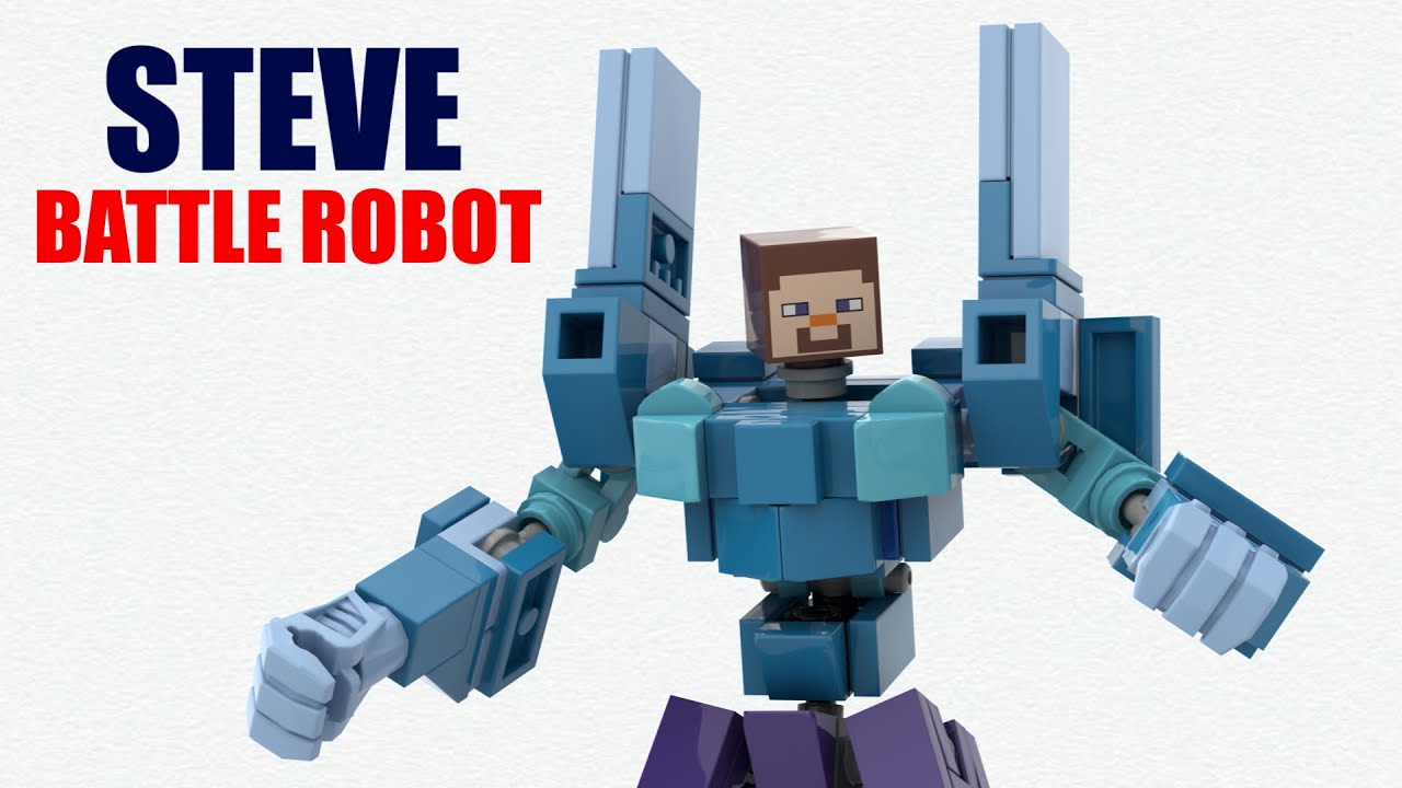 Minecraft Lego Battle Robot Steve - Mutant Steve Minecraft - YouTube