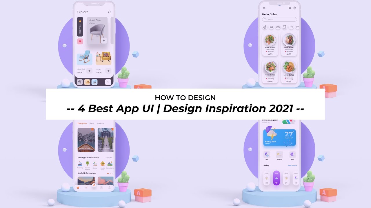 4 Best Apps UI Design | Design Inspiration 2021 | Apps UI Design ...