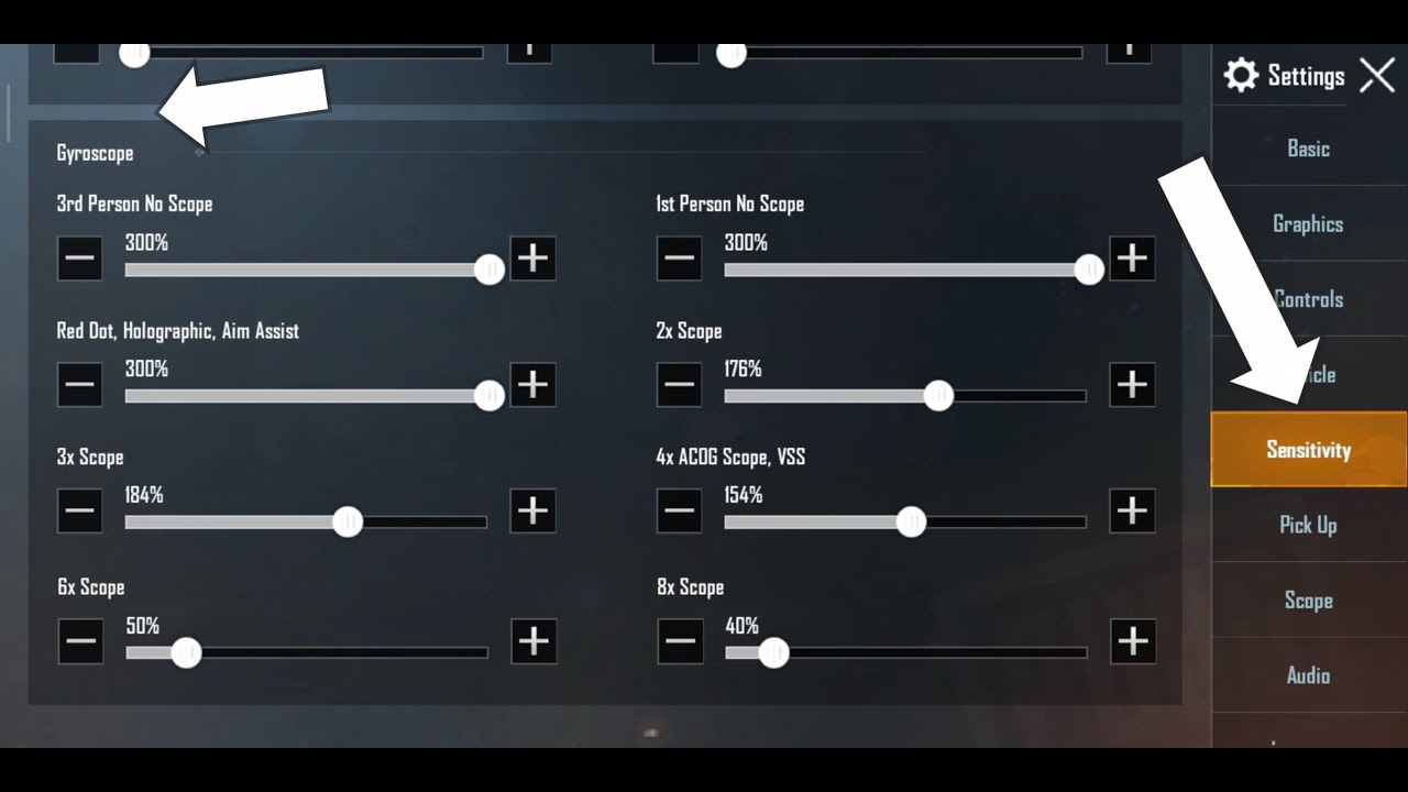 PUBG SENSITIVITY GYROSCOPE SETTING WATCH THIS - YouTube