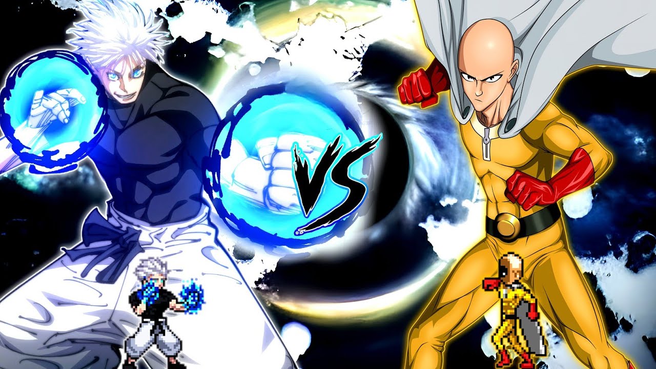 Manga Gojo V4 OP Vs Manga Saitama V2 OP in Mugen - YouTube