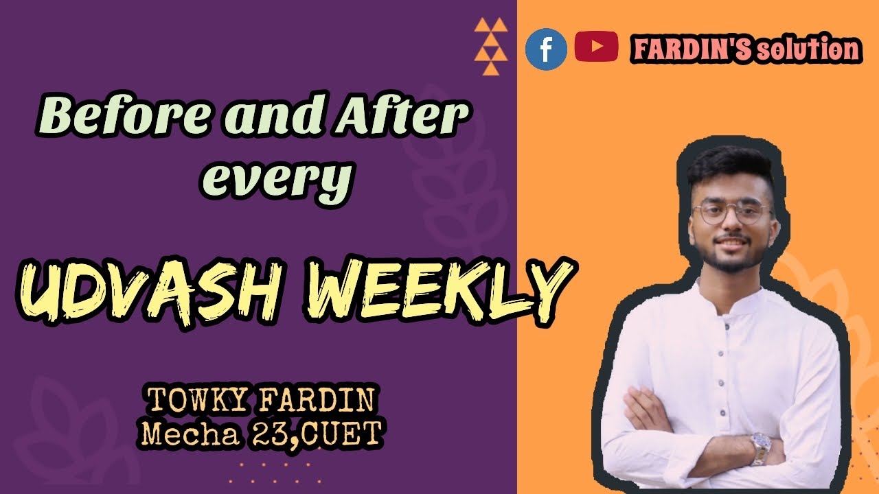 Udvash weekly exam guidelines :what to do before and after udvash ...