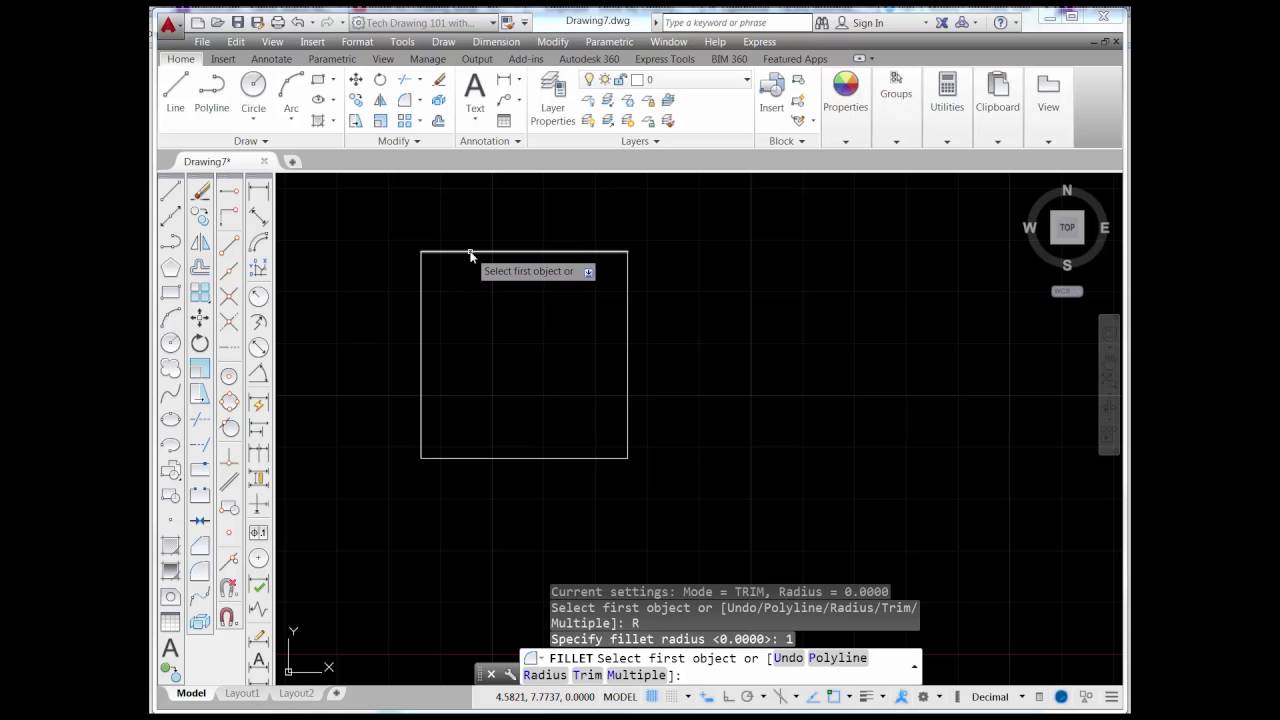 Fillet Command - YouTube